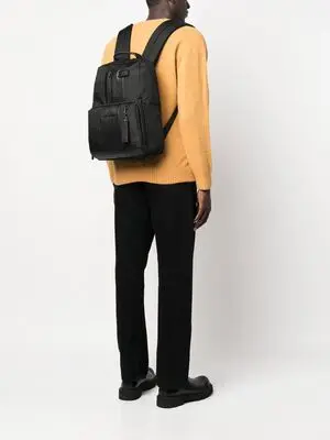 PIQUADRO Panelled Backpack - Black