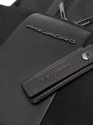 PIQUADRO Panelled Backpack - Black