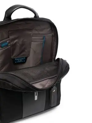 PIQUADRO Panelled Backpack - Black