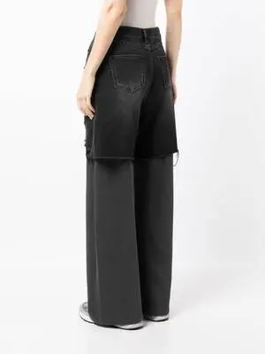 Goen.j Distressed Straight-leg Jeans - Grey