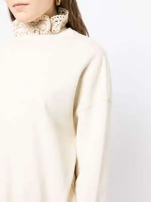 Goen.j Crochet-trimmed Sweatshirt - Neutrals