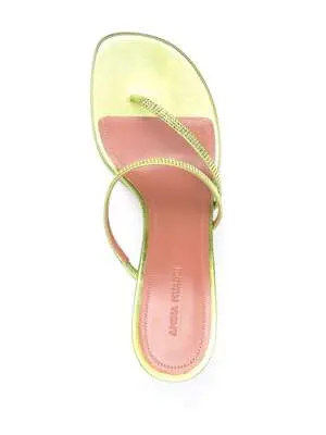 Amina Muaddi 105mm Crystal-embellished Sandals - Green
