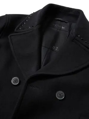 Valentino Garavani Studded Wool Pea Coat