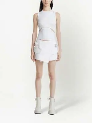 DION LEE Interlink Knitted Tank Top - White