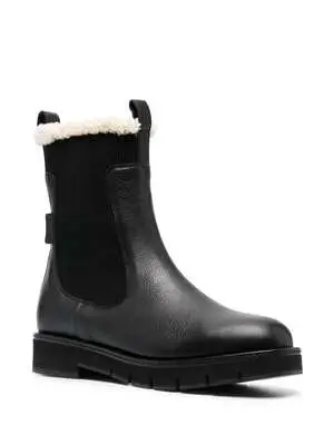 FERRAGAMO Shearling-lined Chelsea Boots
