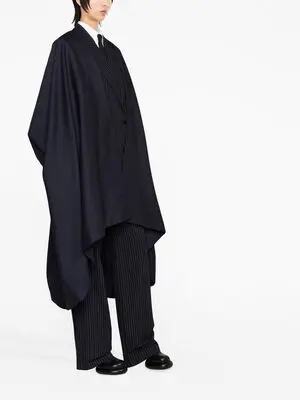 MAISON MARGIELA Mohair-blend Blanket Coat - Blue