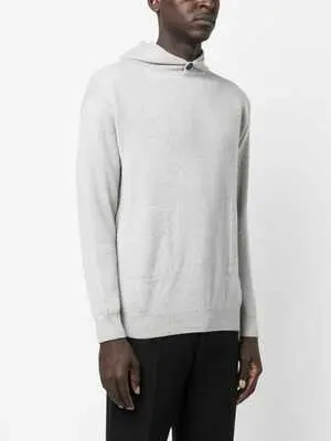 Malo Buttoned-hood Knit Sweater