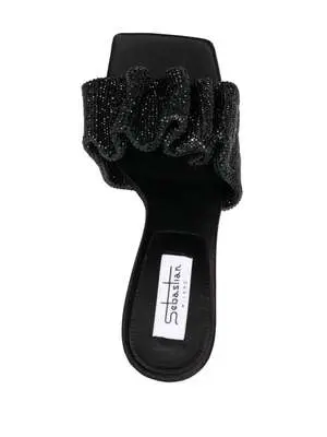 SEBASTIAN MILANO Leather Sandals - Black