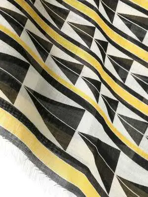 LANVIN Geometric-print Fringed Scarf