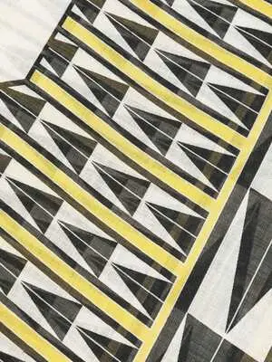 LANVIN Geometric-print Fringed Scarf