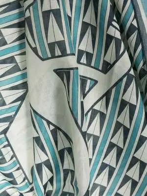 LANVIN Geometric-print Scarf - Blue