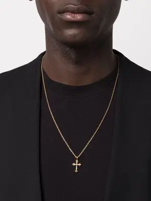 Emanuele Bicocchi Fleury Cross Pendant Necklace - Gold