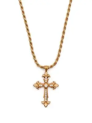 Emanuele Bicocchi Fleury Cross Pendant Necklace - Gold