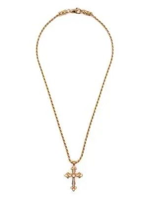 Emanuele Bicocchi Fleury Cross Pendant Necklace - Gold
