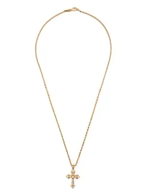 Emanuele Bicocchi Fleury Cross Pendant Necklace