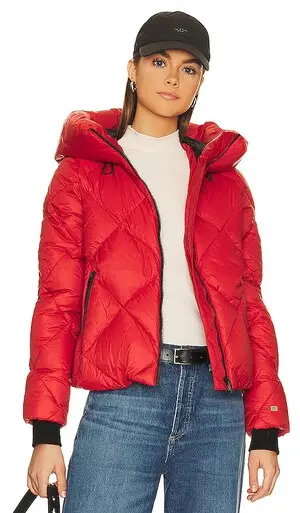 Soia & Kyo Mica Puffer Jacket In Red