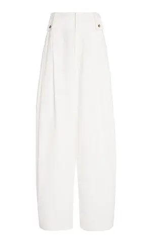 Women's Relaxed Wide-Leg Pleated Pants