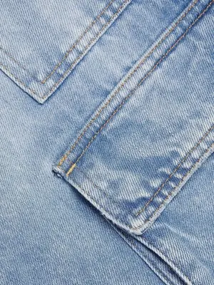 Alice + Olivia Cay Baggy Denim Cargo Pants