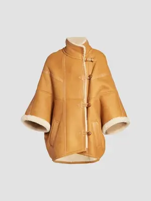 Saint Laurent Cape In Shearling