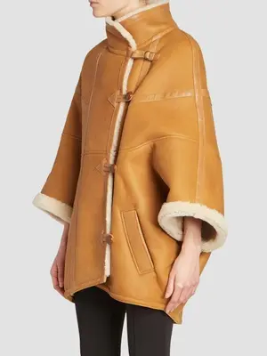 Saint Laurent Cape In Shearling