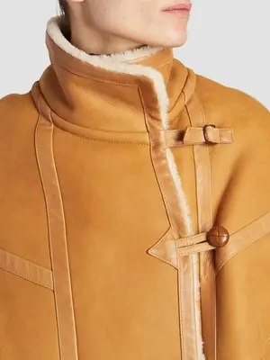 Saint Laurent Cape In Shearling