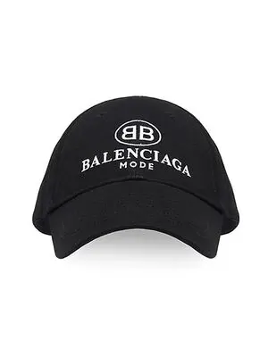 Balenciaga Bb Mode Cap - Black White