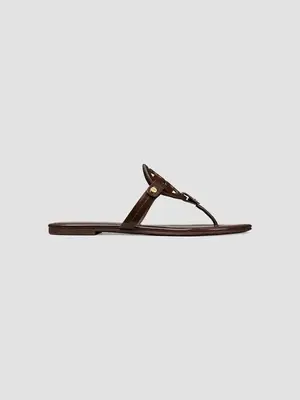 Tory Burch Miller Patent Leather Thong Sandals - Coconut