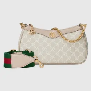Gucci Ophidia Small Shoulder Bag - Beige And White Gg Supreme
