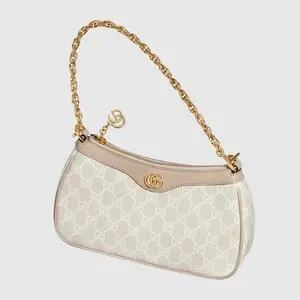 Gucci Ophidia Small Shoulder Bag - Beige And White Gg Supreme