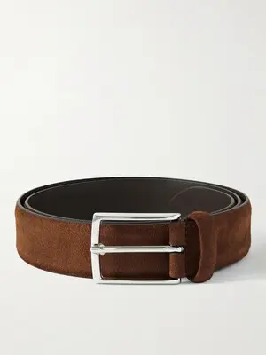 Anderson's 3.5cm Suede Belt - Brown