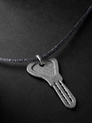 Carolina Bucci White Gold Key Pendant Necklace