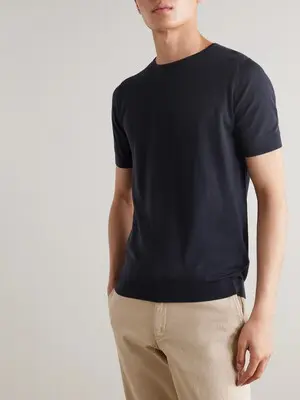John Smedley Belden Slim-fit Sea Island Cotton T-shirt - Blue