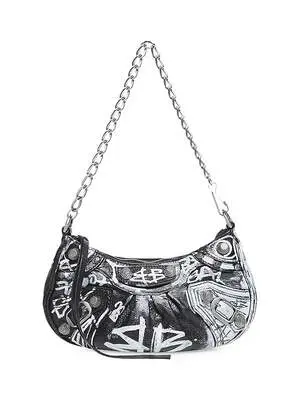 Balenciaga Le Cagole Mini Bag With Chain Graffiti