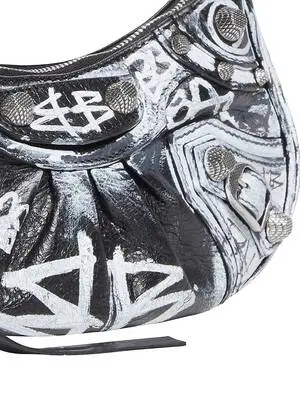 Balenciaga Le Cagole Mini Bag With Chain Graffiti