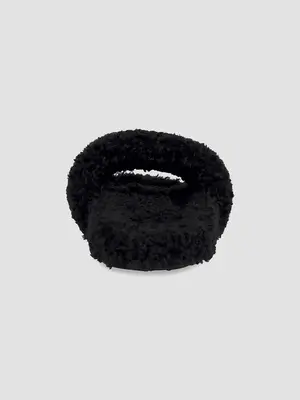 Balenciaga Fluffy Slide Sandals - Black