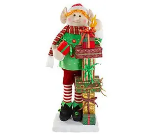 NORTHLIGHT 30' Santa's Animated Elf W/ Star Mus Cal Figure - One-color