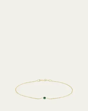 Lizzie Mandler Round Emerald Floating Bracelet