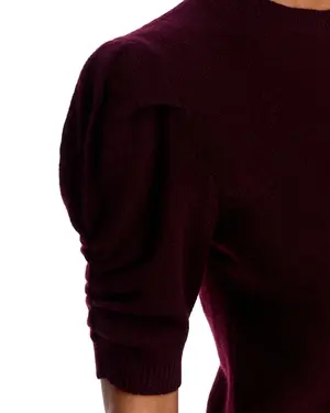 FRAME Ruched Puff Sleeve Sweater