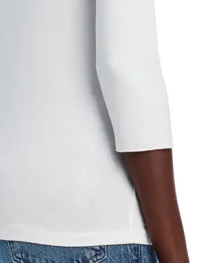Majestic Filatures Boatneck Three Quarter Sleeve Top - Blanc