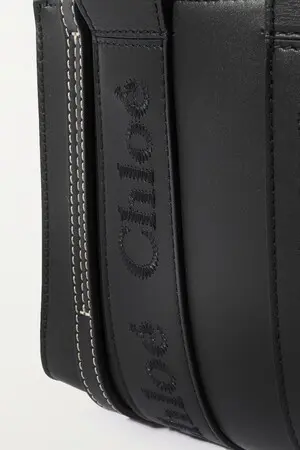 Chloé Net Sustain Woody Mini Embroidered Leather Tote