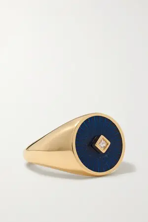 L’ATELIER NAWBAR Radiate Eternity Signet Ring - Blue