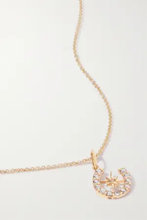 SYDNEY EVAN Starburst Horseshoe Diamond Necklace