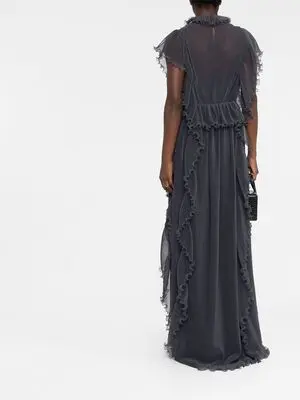 Alberta Ferretti Ruffled Maxi Dress