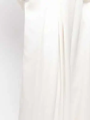 Goen.j Pleated Wide Leg Trousers - White