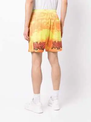MARKET Graphic-print Mesh Shorts