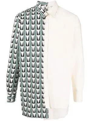 LANVIN Patchwork Geometric Print Shirt