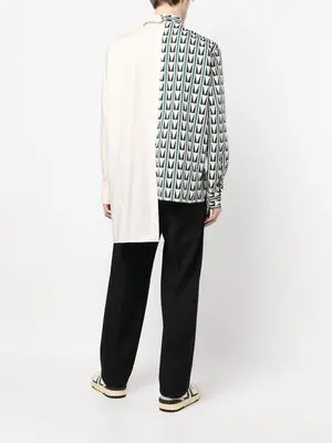 LANVIN Patchwork Geometric Print Shirt
