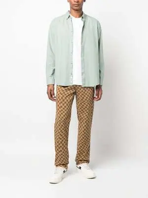 Incotex Check Pattern Straight Trousers