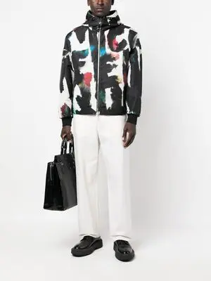 Alexander McQueen Graffiti-print Windbreaker - Black