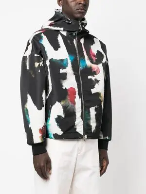 Alexander McQueen Graffiti-print Windbreaker - Black
